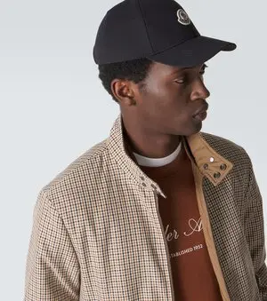 Moncler Cotton Twill Baseball Cap With Logo - Black