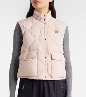 Moncler Biois Quilted Down Vest - Pink
