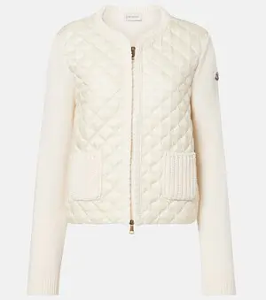 Moncler Zip-up Cardigan - White