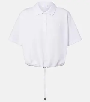 Moncler Cotton Piqué Polo Shirt - White