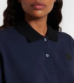 Moncler Cotton Piqué Polo Shirt - Blue