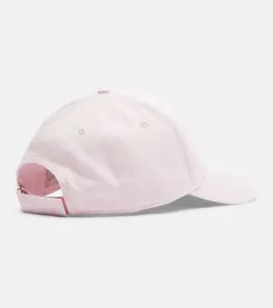 Moncler Logo Cotton Gabardine Baseball Cap - Pink