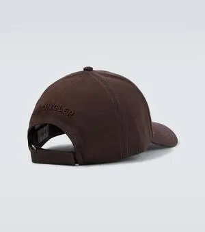 Moncler Logo Cotton Gabardine Baseball Cap