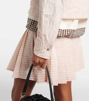 Moncler Gingham Cotton-blend Jacket - Pink