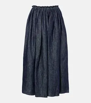 Gabriela Hearst Eloran Linen Midi Skirt