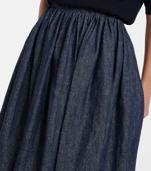 Gabriela Hearst Eloran Linen Midi Skirt
