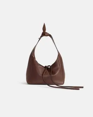 TWP Small Fisherman Leather Bag With Tie Detail