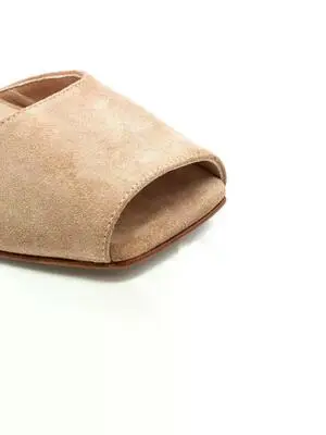 Elena Iachi Suede Ankle-strap Sandals
