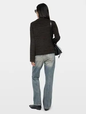 Zadig&Voltaire Striped Wool And Cashmere Sweater - Dark Chocolate