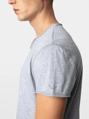 Zadig&Voltaire Monastir Henley T-shirt - Gris Chine
