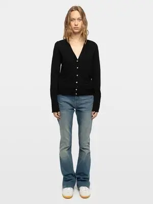 Zadig&Voltaire Jemma Merino Wool Cardigan With Jewel Buttons