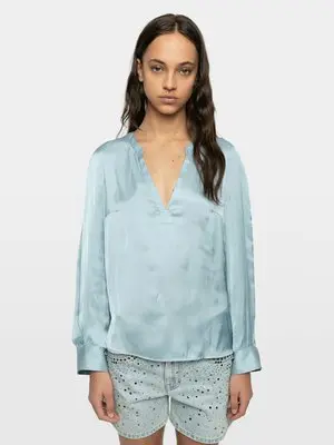 Zadig&Voltaire Torny Satin Tunic - Blue