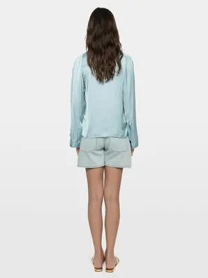 Zadig&Voltaire Torny Satin Tunic - Sky