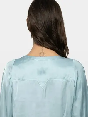 Zadig&Voltaire Torny Satin Tunic - Sky