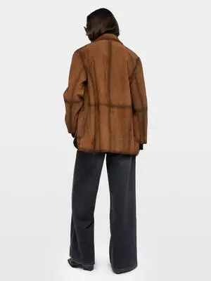Zadig&Voltaire Venezia Suede Leather Jacket - Cognac