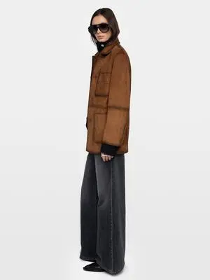 Zadig&Voltaire Venezia Suede Leather Jacket - Cognac