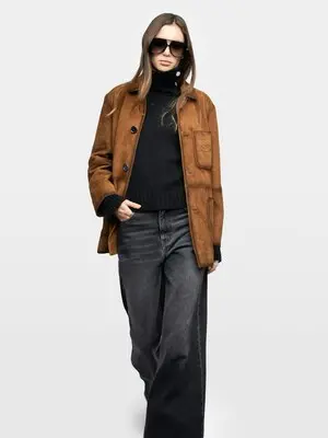 Zadig&Voltaire Venezia Suede Western Jacket - Cognac