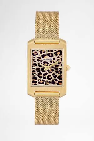 Zadig&Voltaire Leopard Printed Watch - Steel