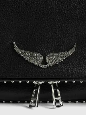 Zadig&Voltaire Studded Leather Clutch - Black