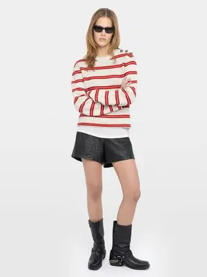 Zadig&Voltaire Striped Wool-cashmere Sweater