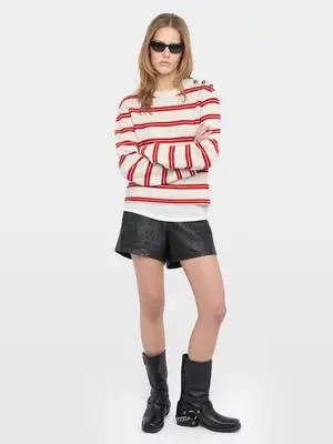 Zadig&Voltaire Striped Wool-cashmere Sweater