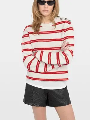 Zadig&Voltaire Striped Wool-cashmere Sweater