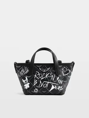 Zadig&Voltaire Z Shopper Nano Rock Tag Bag - Black