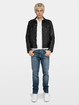 Zadig&Voltaire Base Crinkled Leather Jacket