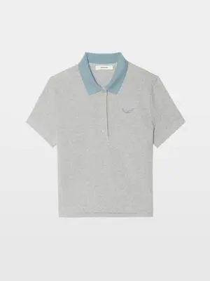 Zadig&Voltaire Mirta Polo T-shirt - Medium Grey