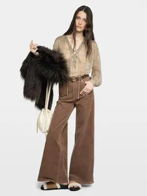 Zadig&Voltaire Wide-leg Corduroy Pants