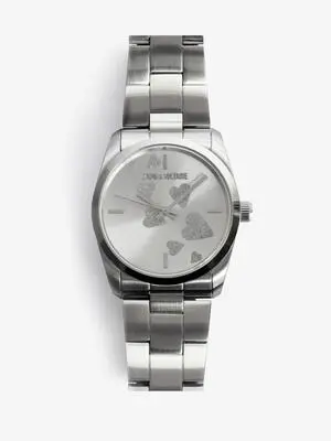 Zadig&Voltaire Strass Heart Watch - Silver