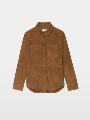 Zadig&Voltaire Thelma Suede Leather Shirt - Daim