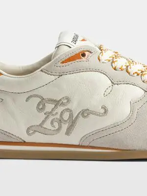 Zadig&Voltaire Crinkled-effect Leather Sneakers