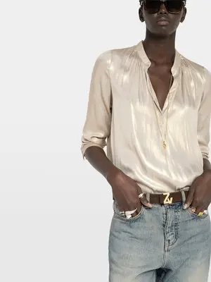 Zadig&Voltaire Tink Satin Blouse - Gold