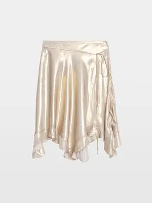 Zadig&Voltaire Jetos Satin Skirt - Gold