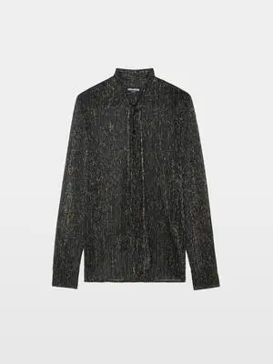 Zadig&Voltaire Tulba Sheer Chiffon Shirt - Black