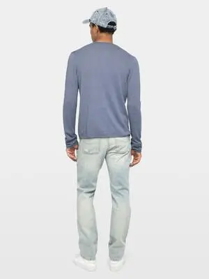 Zadig&Voltaire Cotton And Linen Henley Sweater - Storm