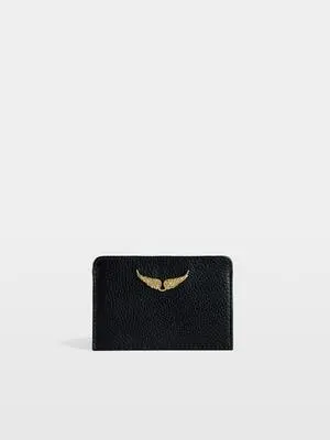 Zadig&Voltaire Zv Pass Cardholder - Noir Gold