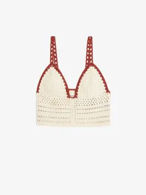 Zadig&Voltaire Taly White Crochet Tank Top - Judo