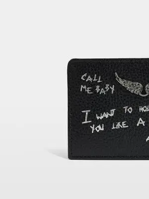 Zadig&Voltaire Zv Pass Graffiti Card Holder