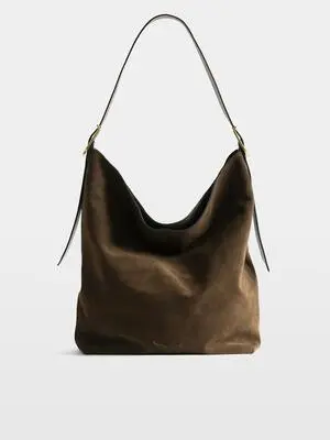 Zadig&Voltaire Jane Hobo Xl Suede Bag - Wood