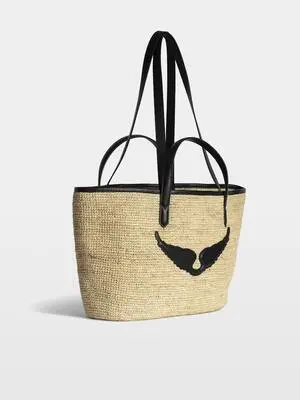 Zadig&Voltaire Wings Raffia Basket Bag