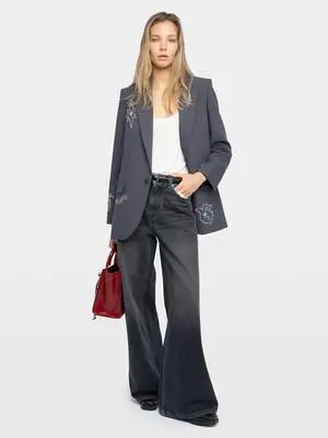 Zadig&Voltaire Vival Structured Blazer - Anthracite