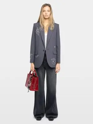Zadig&Voltaire Vival Embellished Blazer - Anthracite