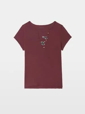 Zadig&Voltaire Henley T-shirt - Burgundy