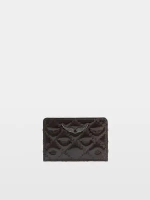 Zadig&Voltaire Zv Pass Vintage Monogram Cardholder - Brownie