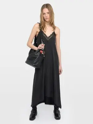Zadig&Voltaire Risty Silk Midi Dress - Black