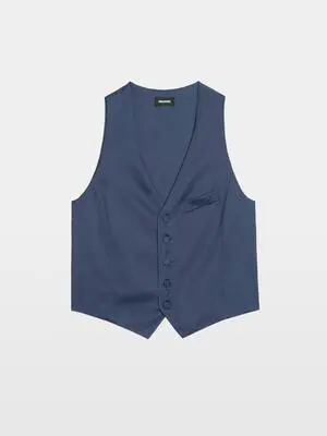 Zadig&Voltaire Emaux Satin Vest - Marine