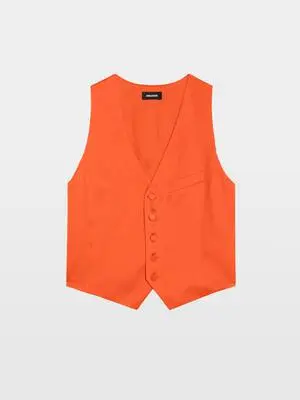 Zadig&Voltaire Emaux Satin Vest - Tangerine