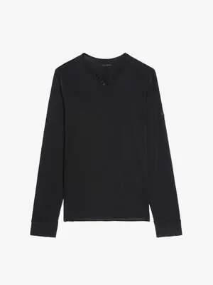 Zadig&Voltaire Monastir Henley T-shirt - Black